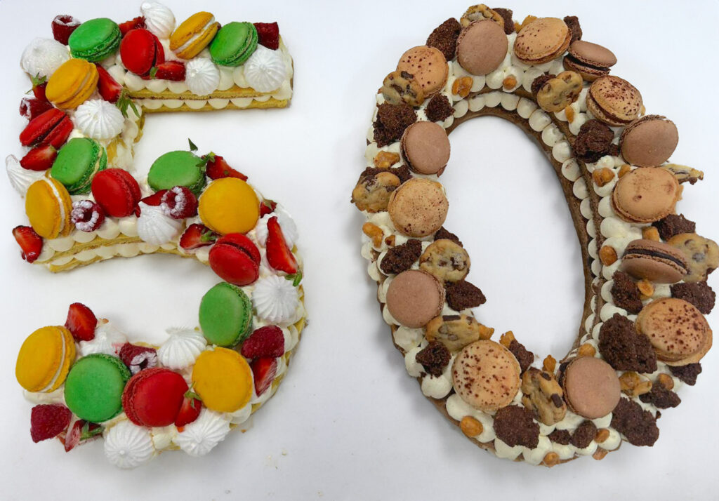 number cake anniversaire - Guillemard Pâtisserie